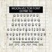 MOON FONT - Digital Download - VECTOR Shadow Font, Transparent Font ...