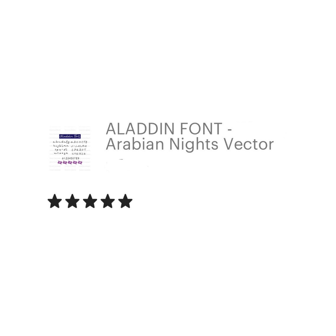 ALADDIN FONT - Arabic Vector Font, Instant Digital Download, Dxf Eps ...
