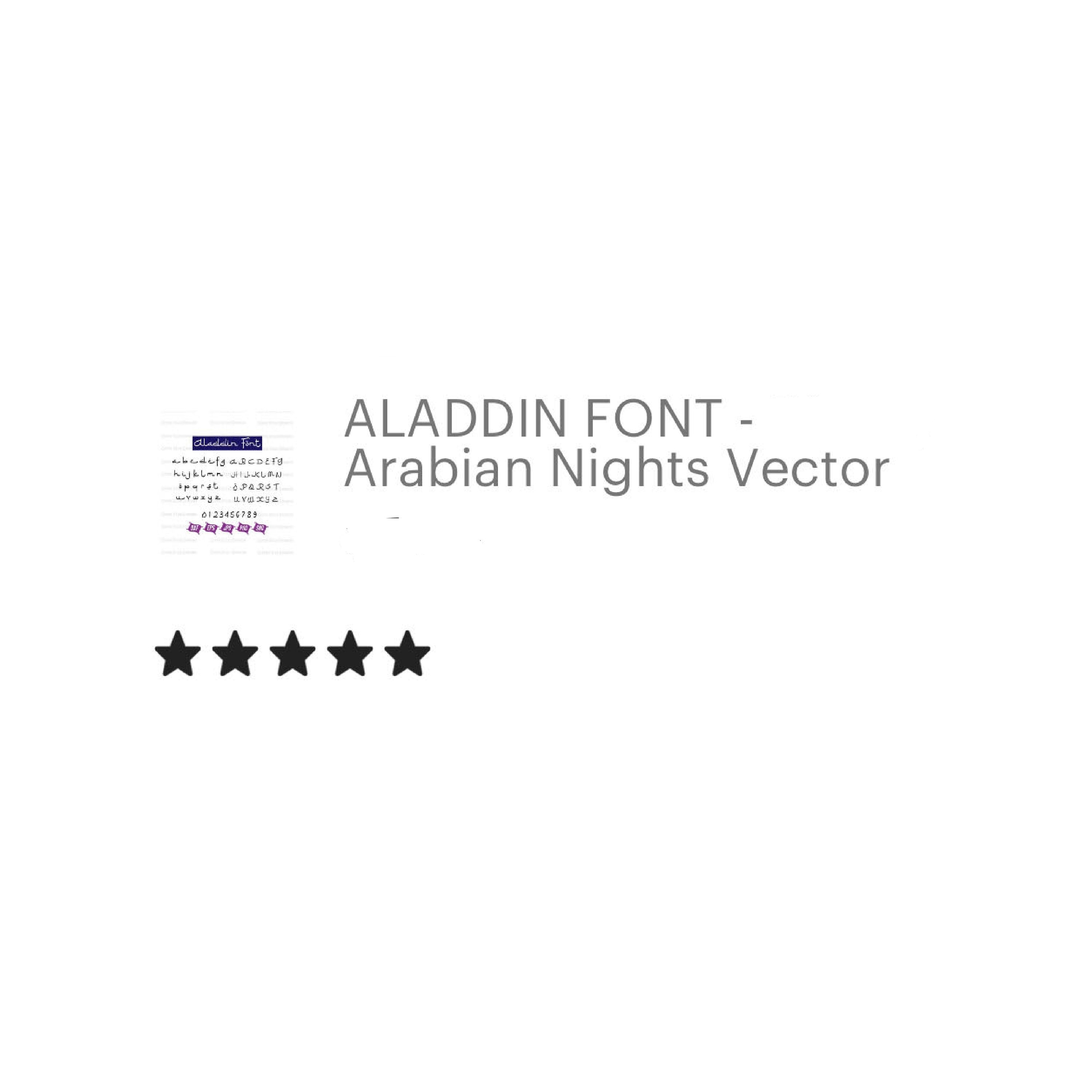 ALADDIN FONT - Arabic Vector Font, Instant Digital Download, Dxf Eps ...