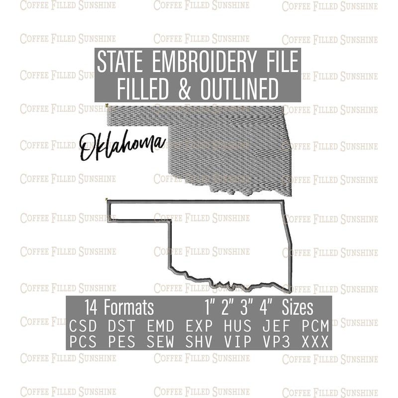 Oklahoma Map Design Png - Etsy