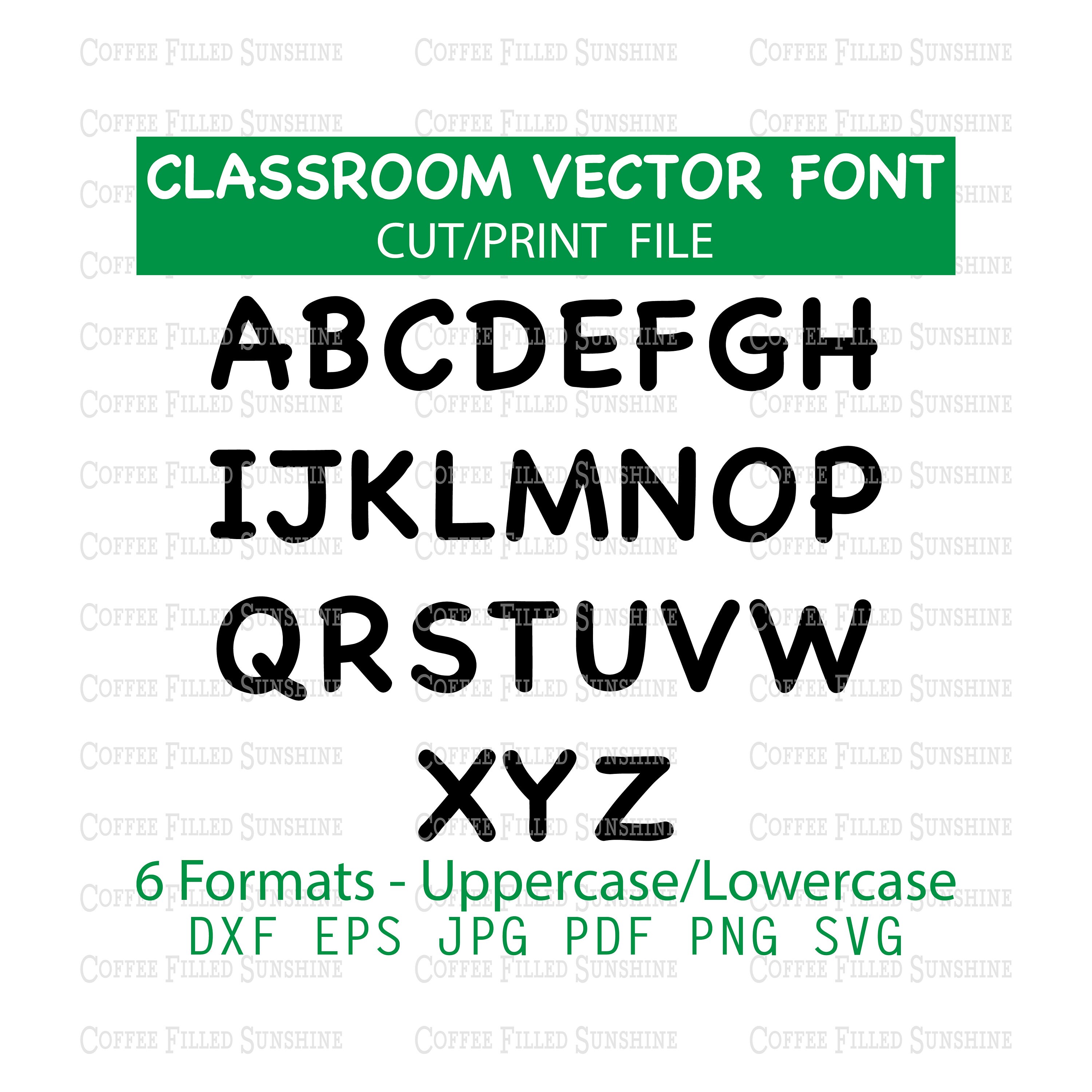 CLASSROOM FONT Schoolhouse Digital File Cut Print File - Etsy