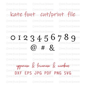 KATE VECTOR FONT - Wedding Invitation Letters, Cutter File, Printable ...