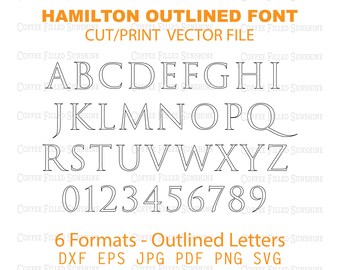 HAMILTON GOLD ALPHABET Digital Cut File Hand Drawn Letters | Etsy