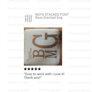 STACKED FONT - Boys Stacked Svg Monogram Font, Digital Cut File, Boys ...