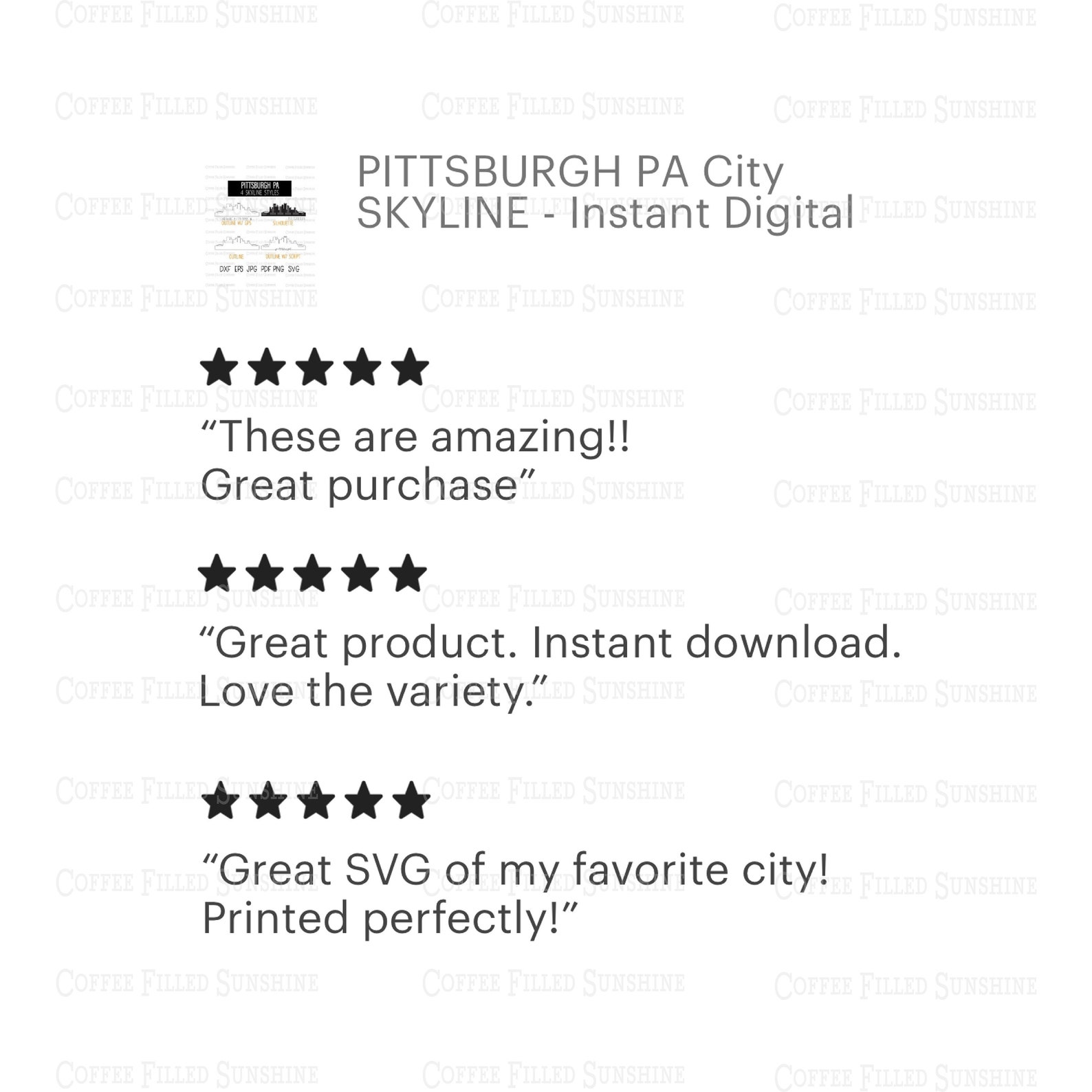 PITTSBURGH PA City SKYLINE - Instant Digital Download, Gps Coordinates ...