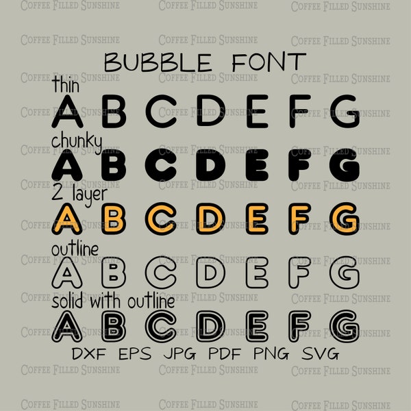 Bubble Letter Font - Etsy