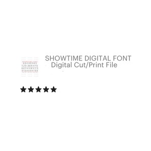 SHOWTIME SVG FONT - Vector Font - Cut/print File, Outline Font, Instant ...