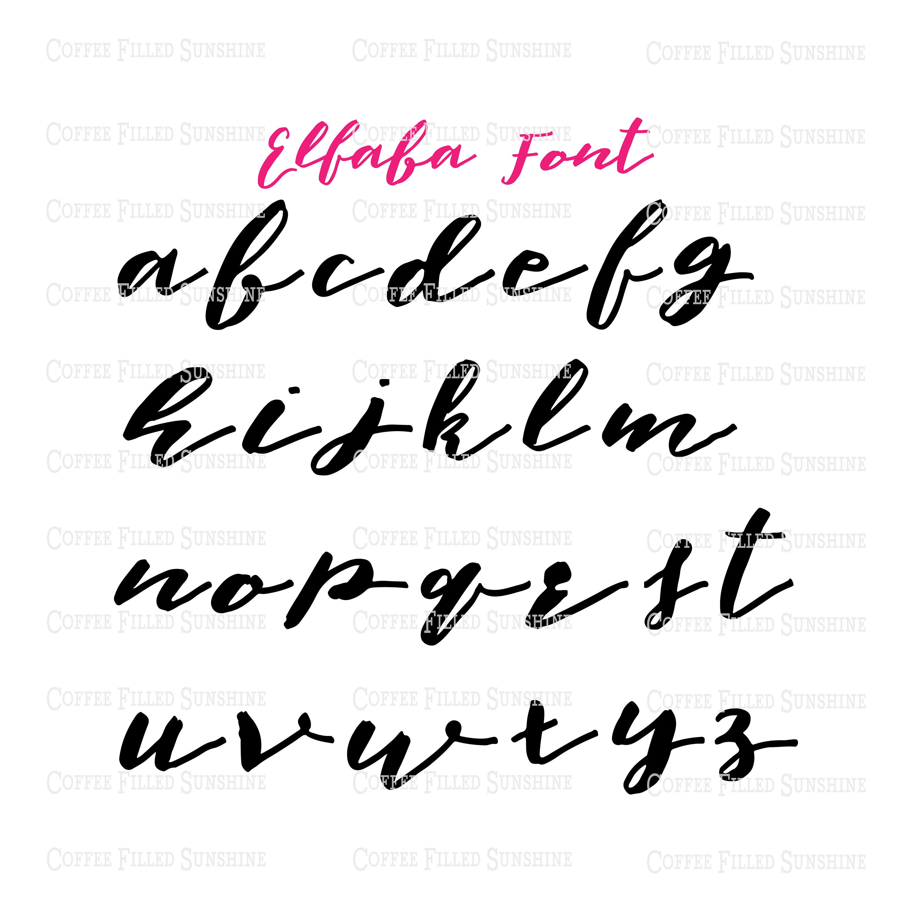 ELFABA SCRIPT FONT Svg Font Cut/print File Instant | Etsy