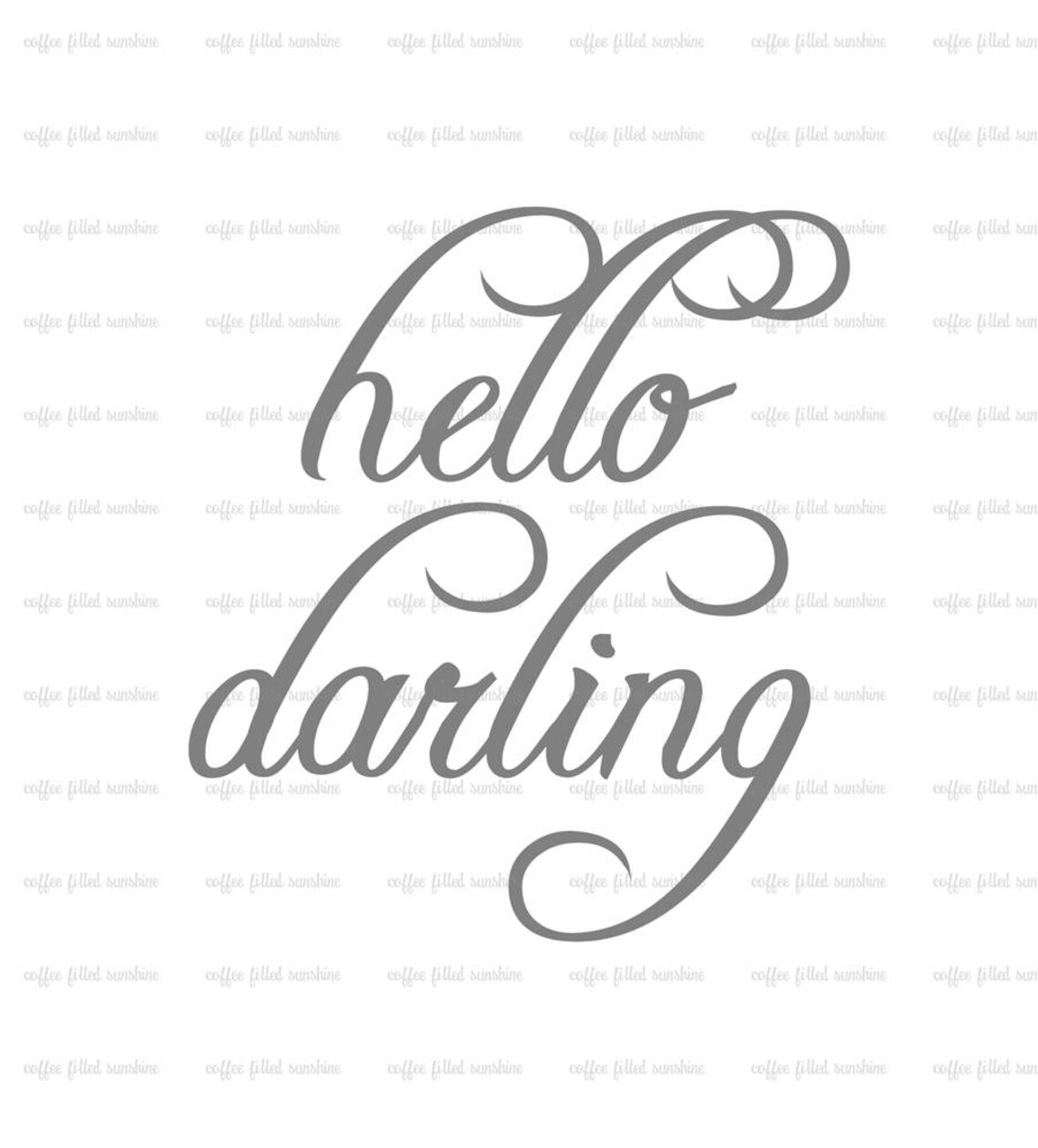 HELLO DARLING WREATH digital wreath svg hello wreath hello | Etsy