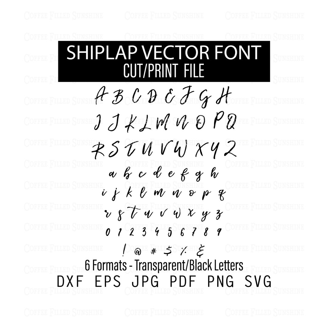SHIPLAP FONT - FARMHOUSE Font - Svg Font, Cut/print File, Instant ...