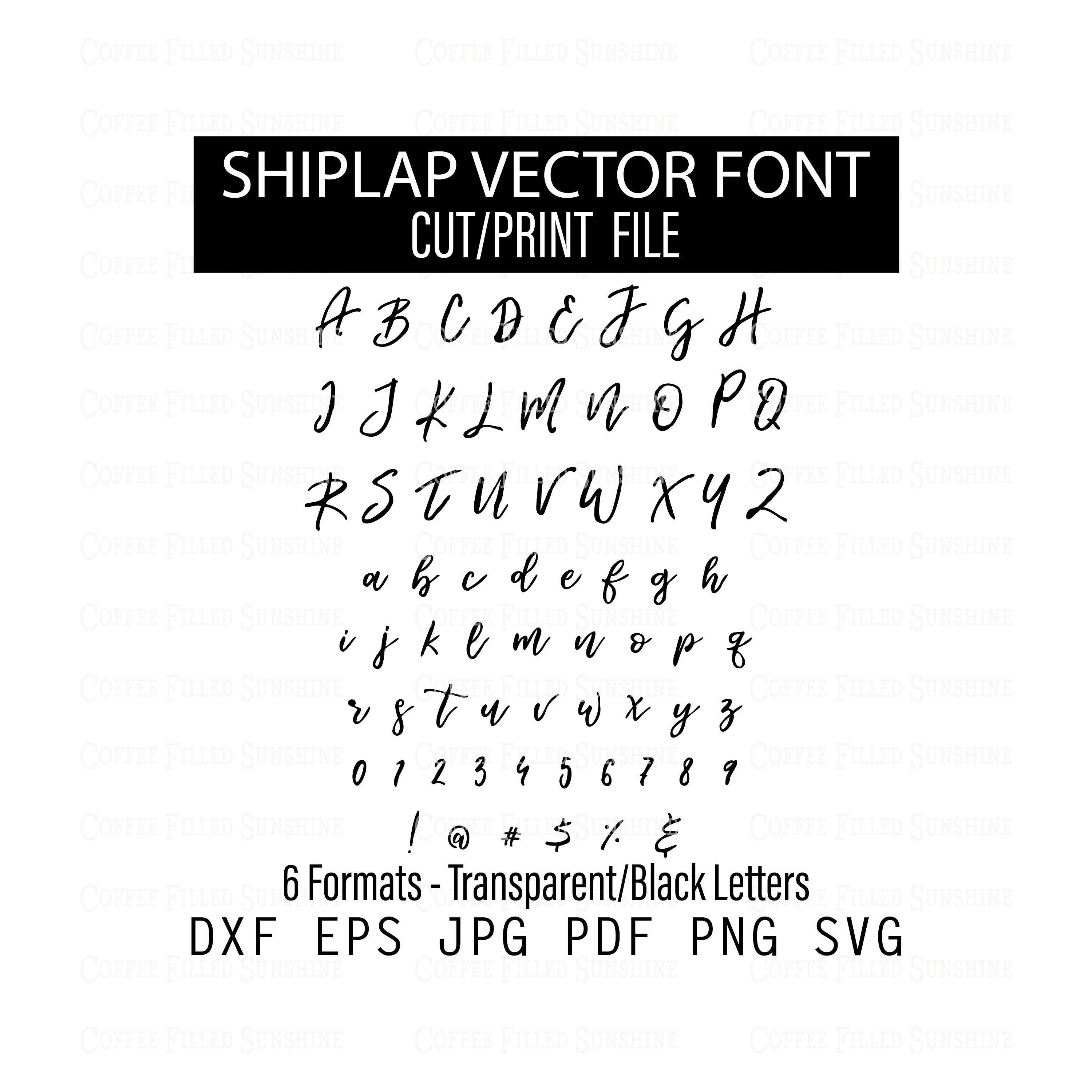 SHIPLAP FONT FARMHOUSE Font Svg Font Cut/print File - Etsy UK