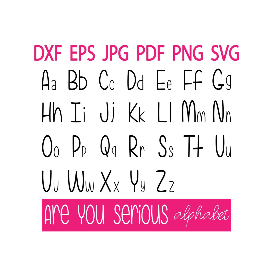 ARE YOU SERIOUS Svg Font Teacher Alphabet Svg Font Digital - Etsy
