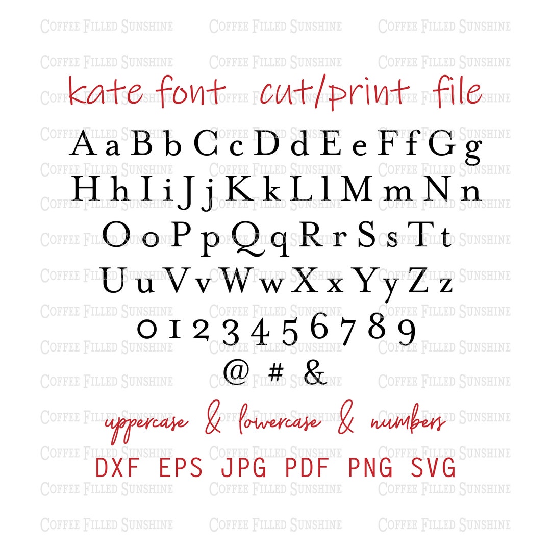 KATE VECTOR FONT - Wedding Invitation Letters, Cutter File, Printable ...
