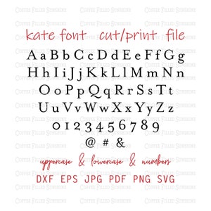 KATE VECTOR FONT - Wedding Invitation Letters, Cutter File, Printable ...