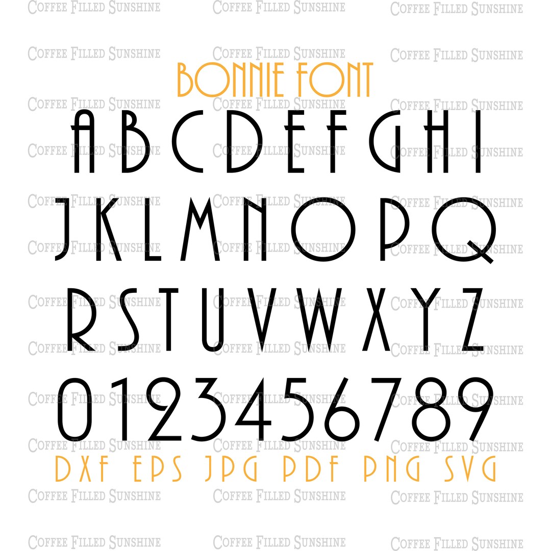 BONNIE CUT/PRINT Font - Svg Font, Digital Cut File, Bonnie & Clyde ...