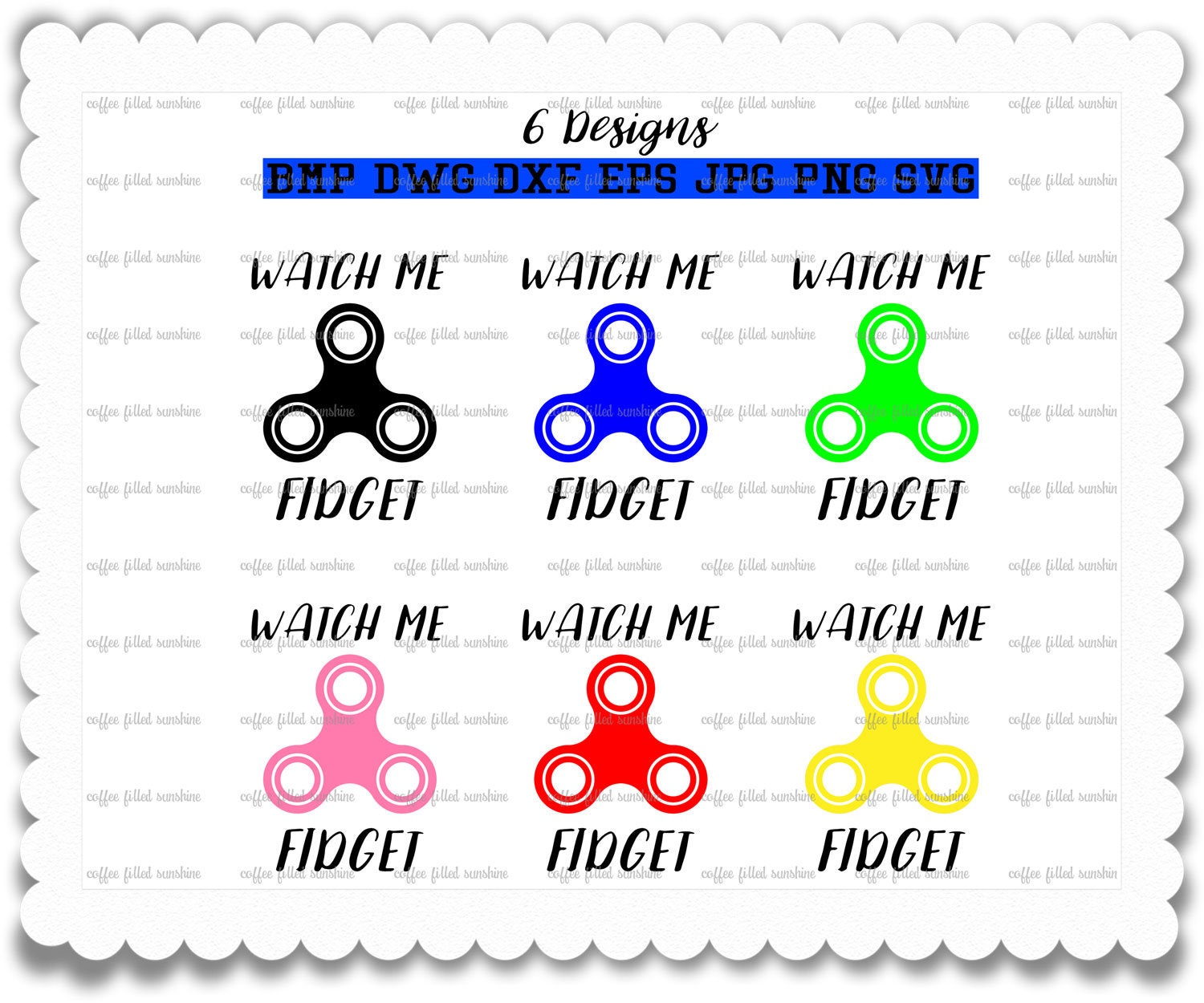 WATCH Me FIDGET SVG Edc Fidget Spinner Digital Cut Print - Etsy