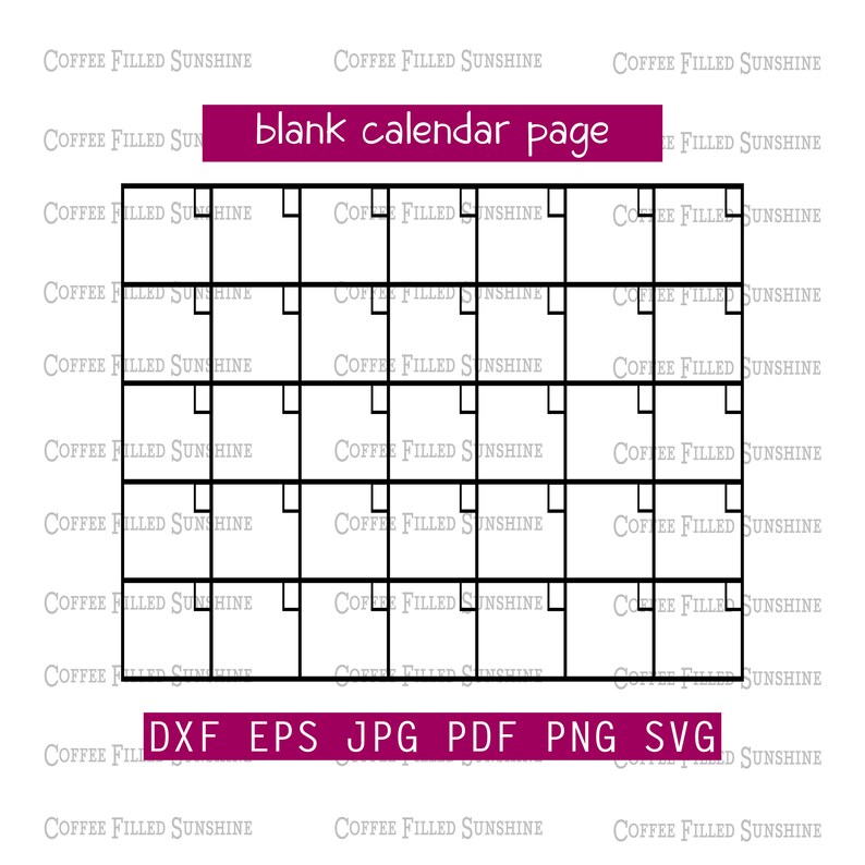 CALENDAR MONTHS SVG - Digital Cut Print File - Days, Months, Years ...