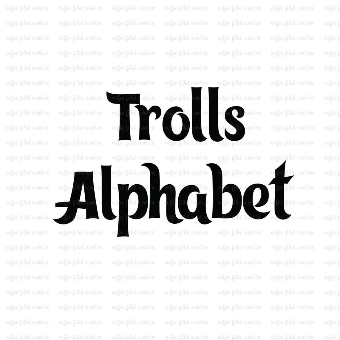 TROLLS SVG LETTERS Digital Cut File Svg Font Trolls Font - Etsy Finland