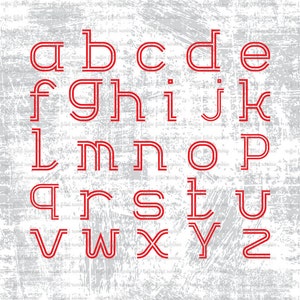 TWO LINE ALPHABET & Numbers, 2 Line Alphabet, 2 Line Numbers, Vector ...