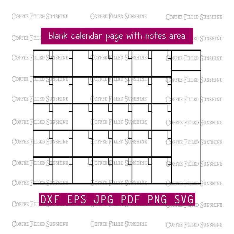 CALENDAR MONTHS SVG - Digital Cut Print File - Days, Months, Years ...
