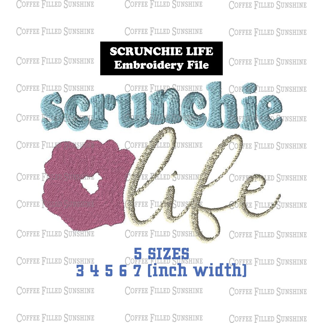 SCRUNCHIE LIFE VSCO Girl Embroidery, Sksksk and I Oop Digital File ...