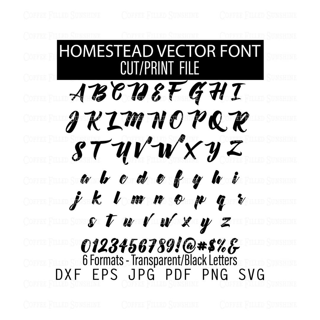 HOMESTEAD FONT - FARMHOUSE Font - Svg Font, Cut/print File, Instant ...
