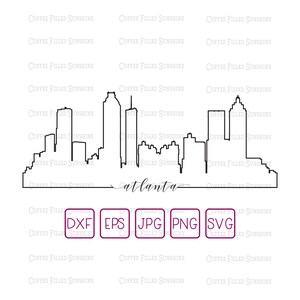 ATLANTA GA SKYLINE - Instant Digital Download, Atlanta Georgia Usa Gps ...