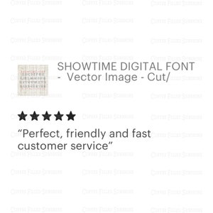SHOWTIME SVG FONT - Vector Font - Cut/print File, Outline Font, Instant ...