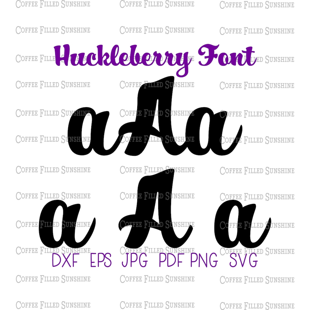 HUCKLEBERRY SCRIPT FONT - Svg Font, Cut/print File, Instant Download ...