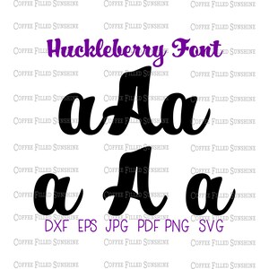 HUCKLEBERRY SCRIPT FONT - Svg Font, Cut/print File, Instant Download ...