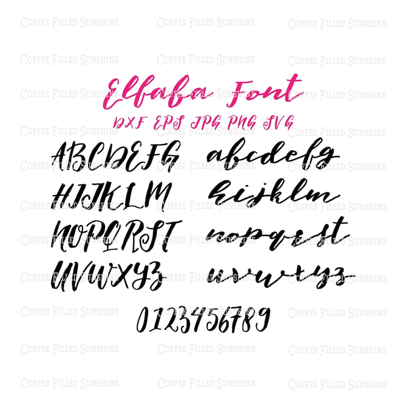 ELFABA SCRIPT FONT - Svg Font, Cut/print File, Instant Download ...