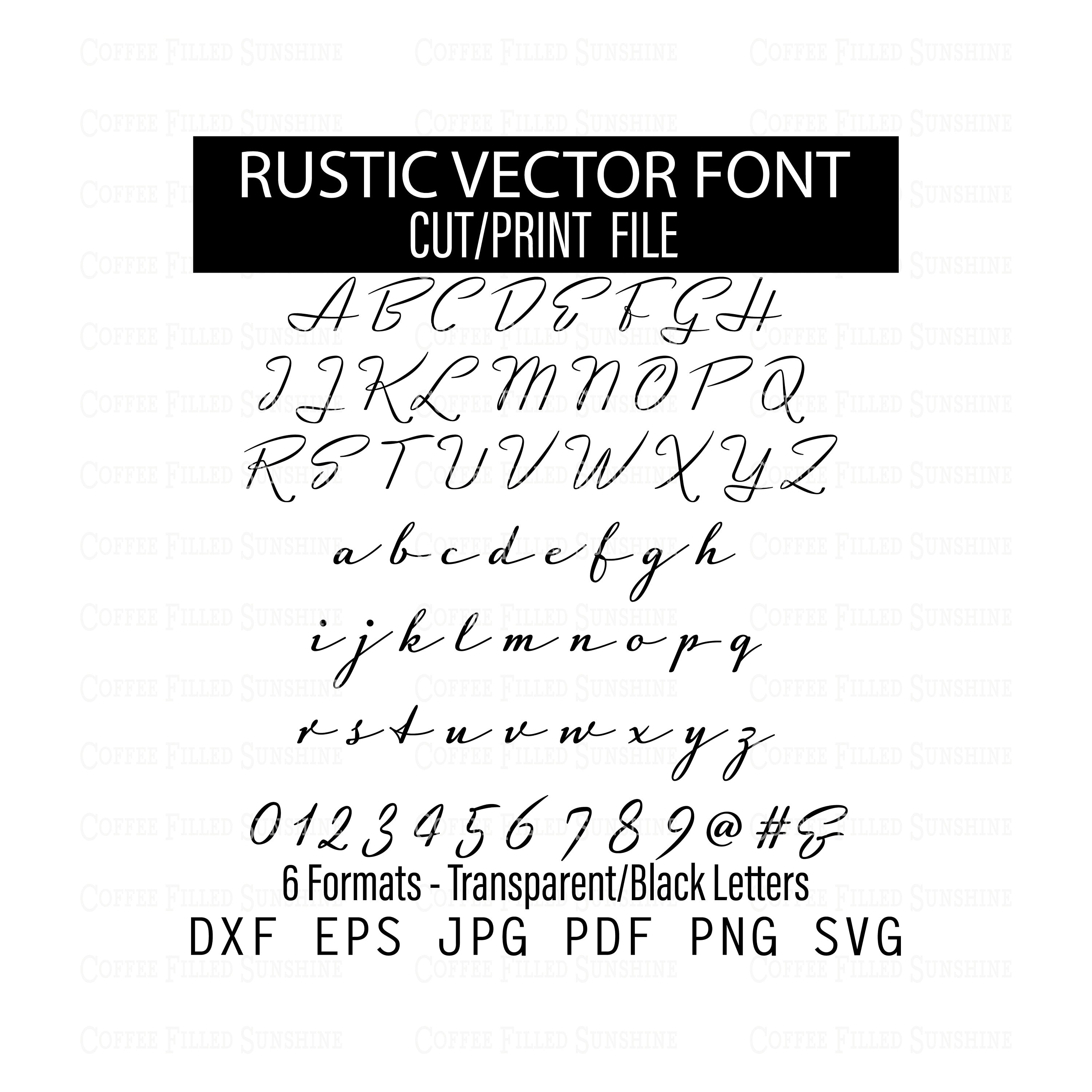 RUSTIC FONT FARMHOUSE Font Svg Font Cut/print File - Etsy