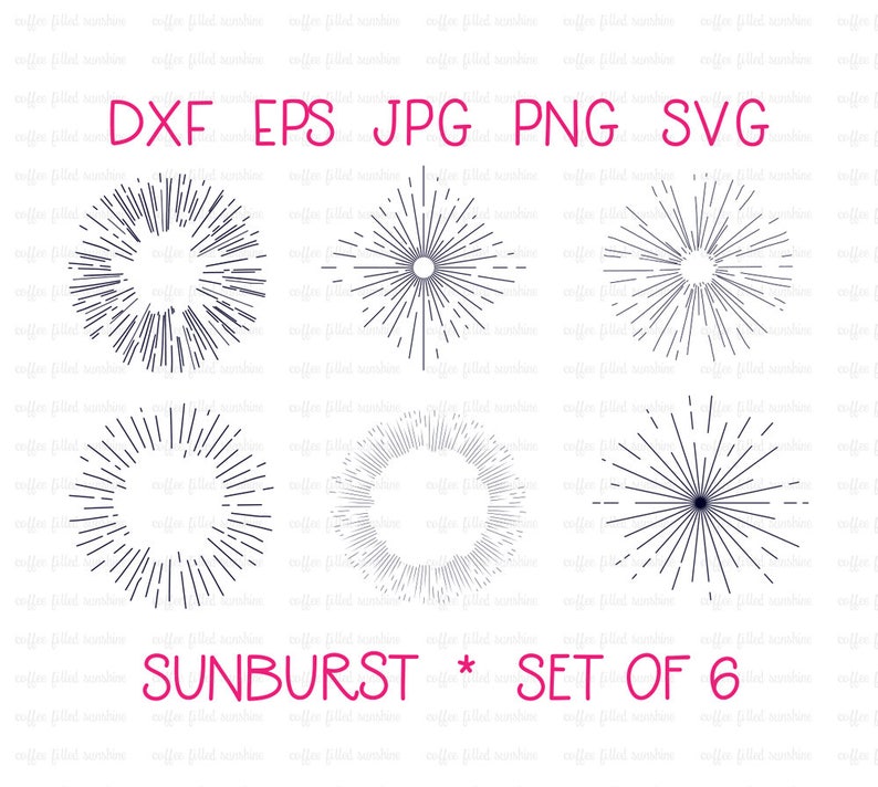 SUNBURST & WREATHS - Digital Cut File, Clipart, Fireworks SVG ...