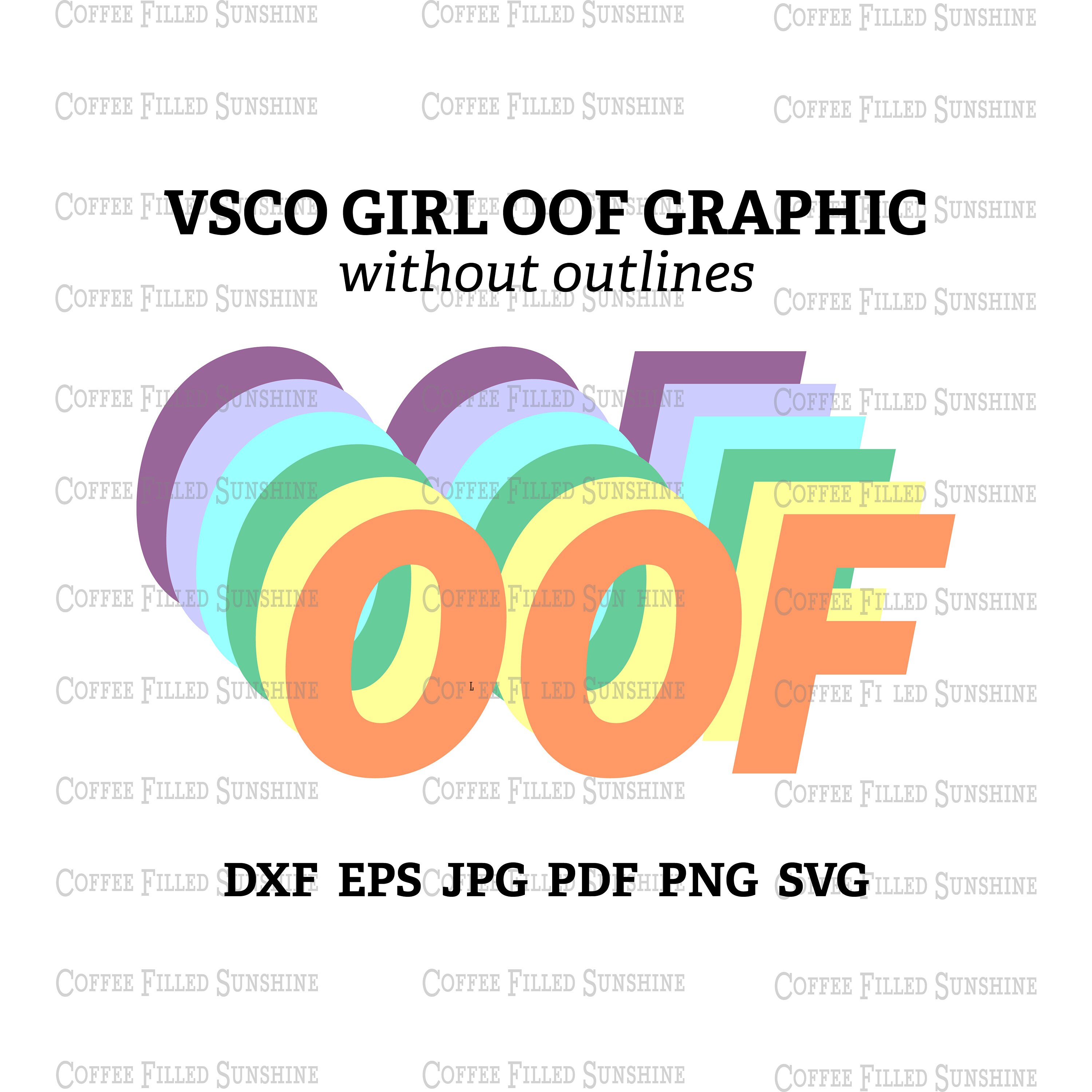 OOF VSCO GIRL Svg Sksksk and I Oop Digital Stickers Iron - Etsy