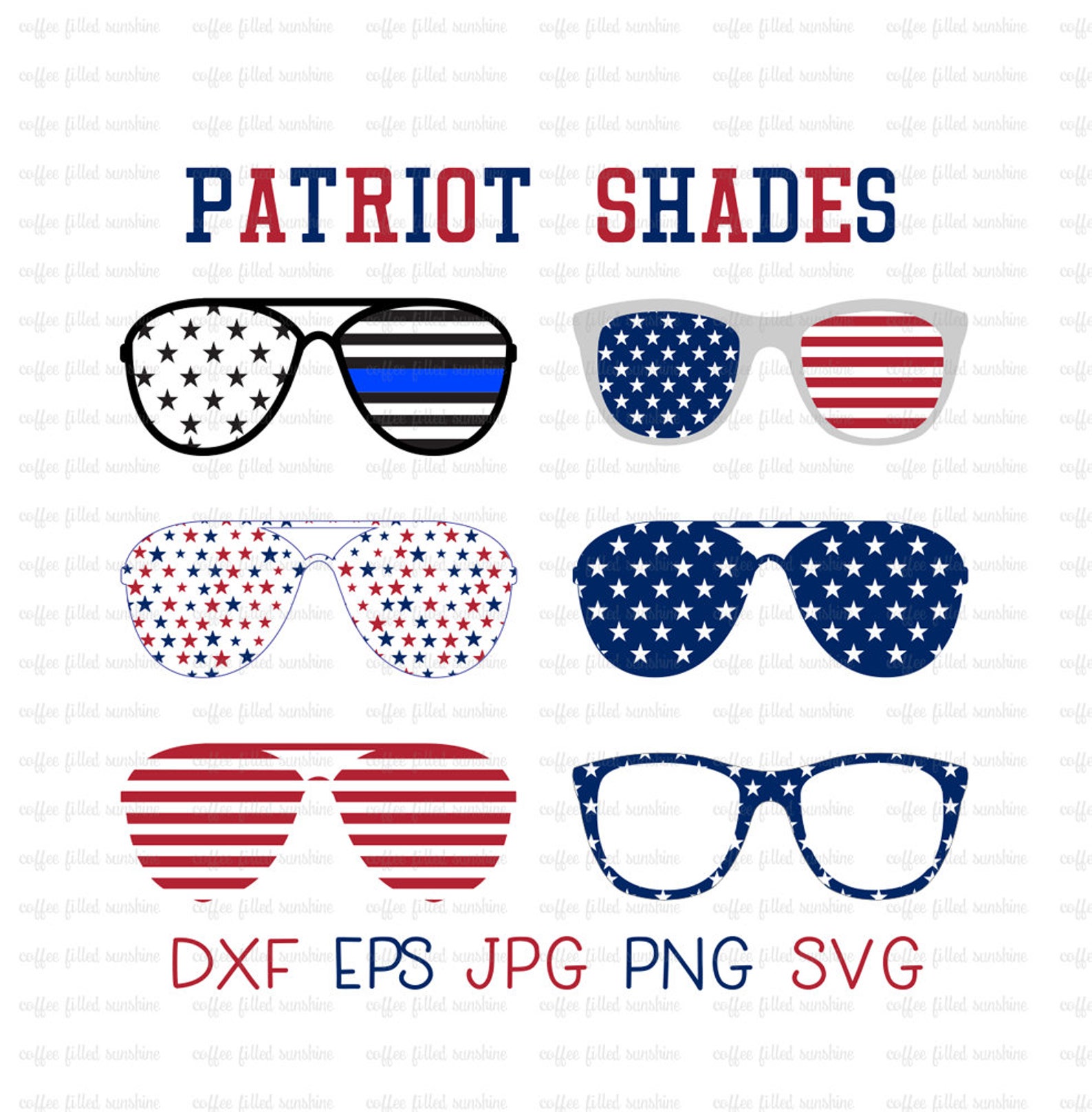 PATRIOT SHADES SVG, Beach Sunglasses, Veterans Day, Memorial Day, 4th ...