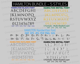 HAMILTON HAND DRAWN Letters Digital Cut File Vector | Etsy