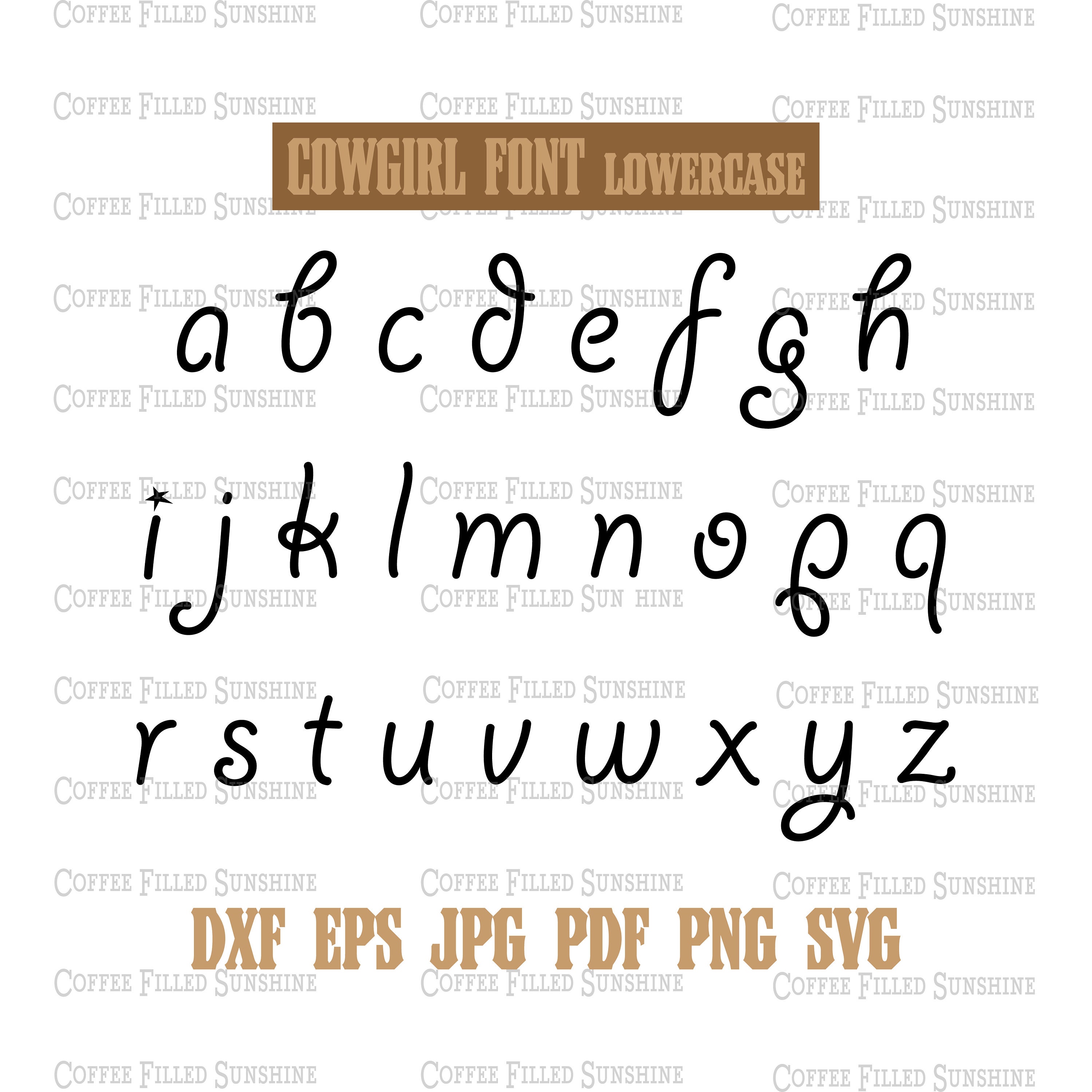 COWGIRL FONT SVG - Digital Download - Cut File, Printable, Iron On ...