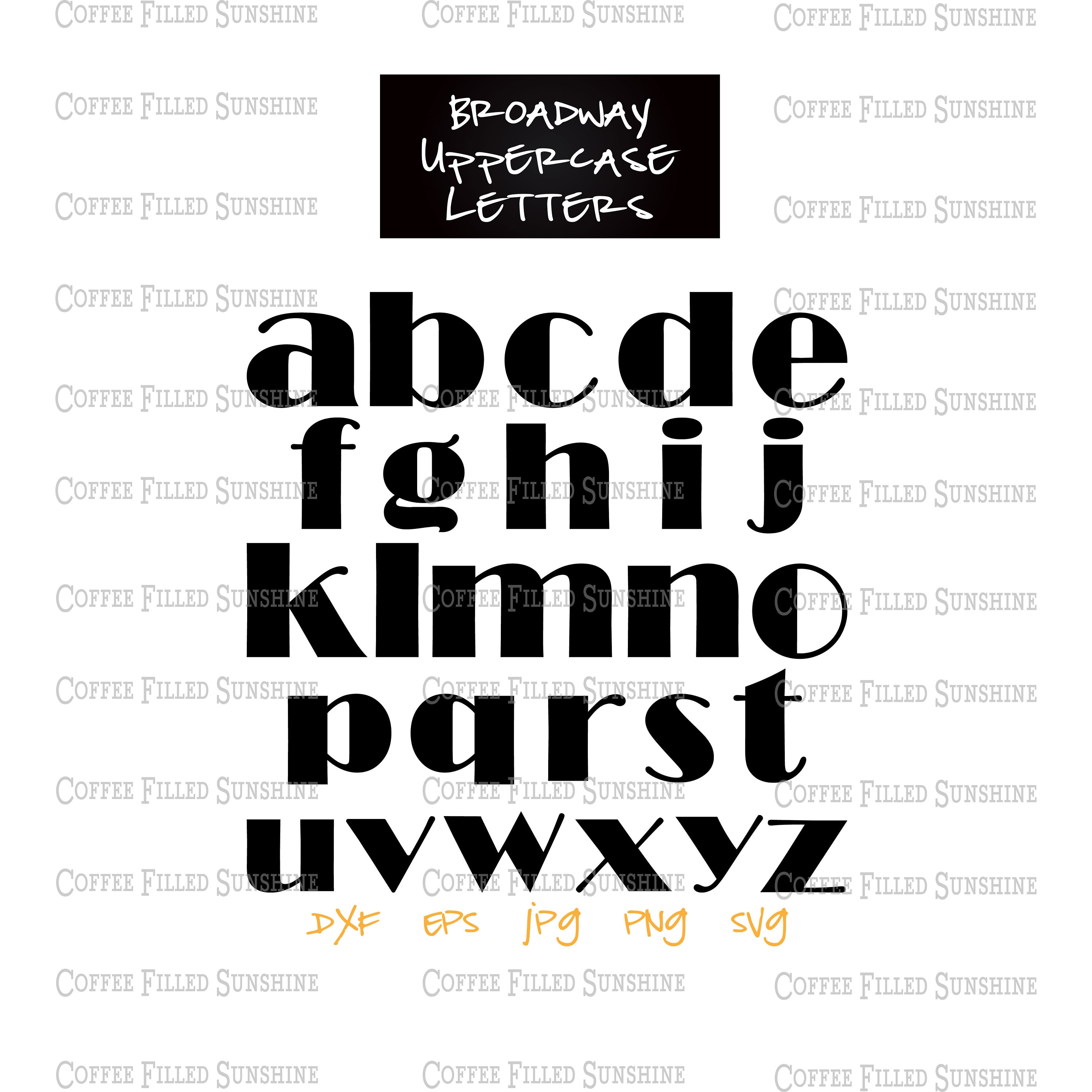 BROADWAY MONOGRAM LETTERS Broadway Font Theatre Alphabet | Etsy