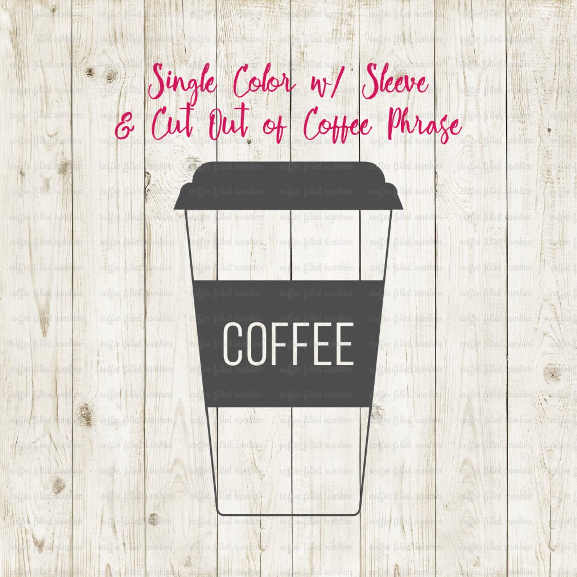 COFFEE CUP SVG To Go Coffee Cup Digital File Cut Print | Etsy