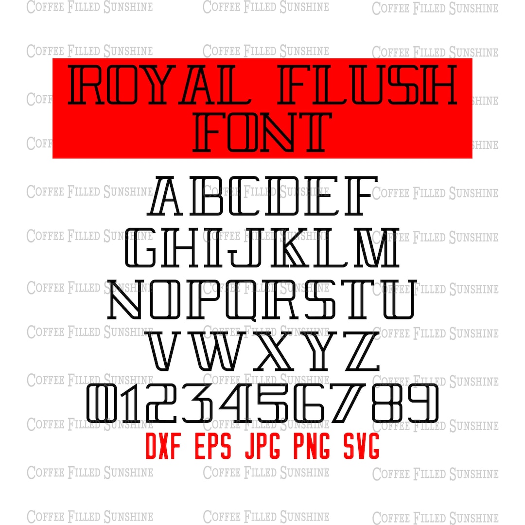 ROYAL FLUSH FONT - Game Night, Casino Card Font, Poker Invitation ...