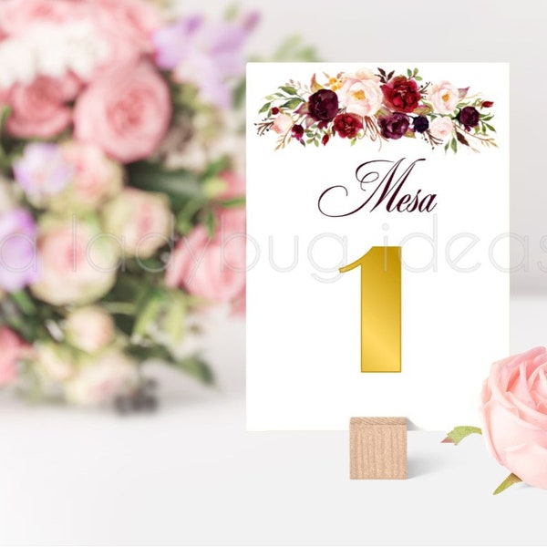Spanish Table Number - Etsy