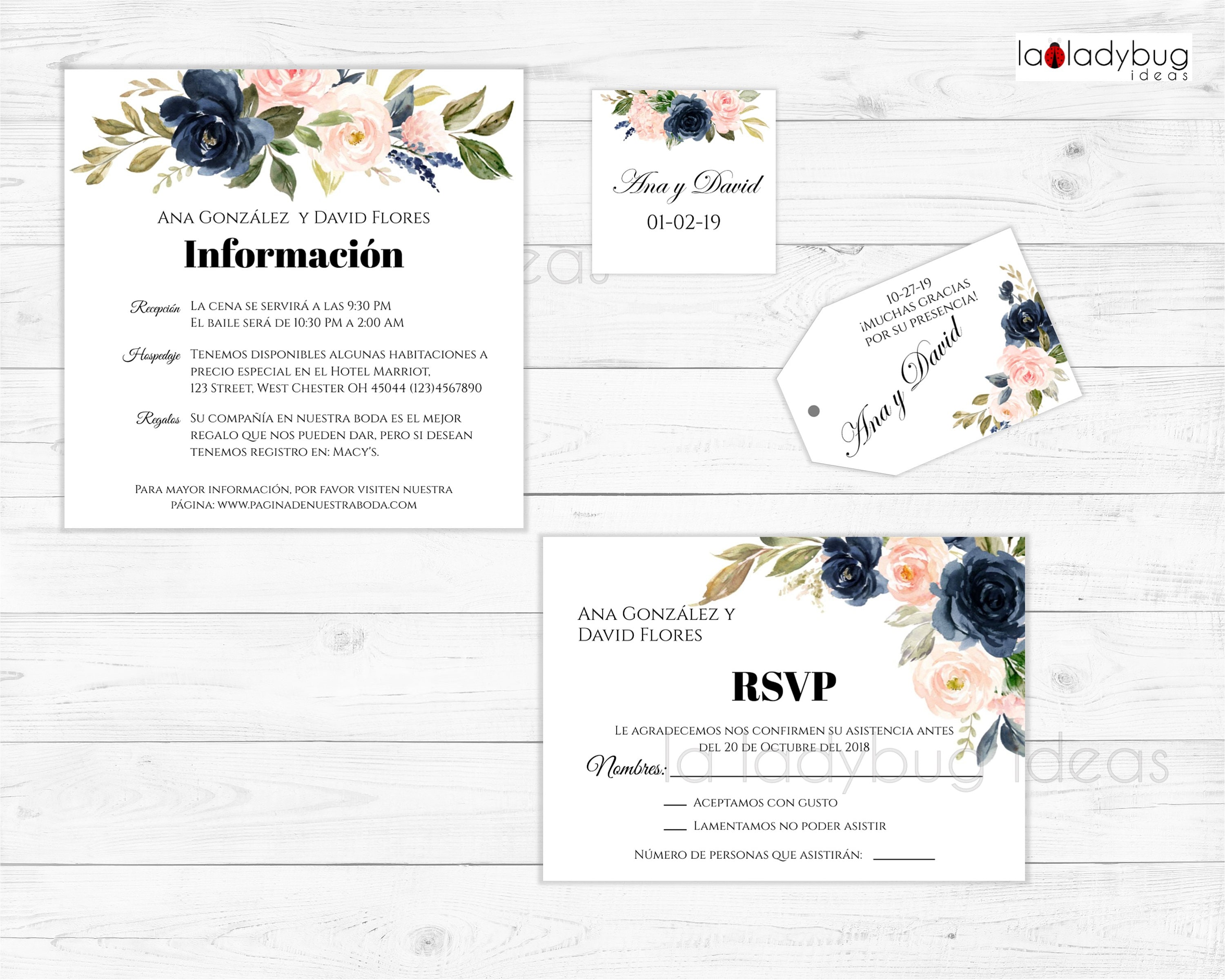Ejemplos De Rsvp De Recepción Invitaciones De Boda Digitales