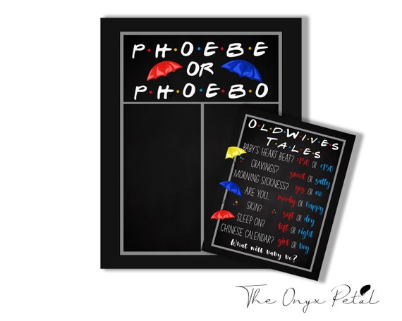 Phoebe or Phoebo Friends Gender Reveal Vote Friends Gender - Etsy