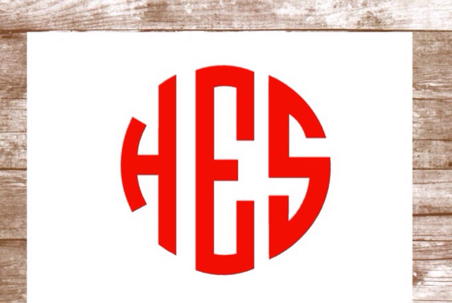 Round Monogram, Vinyl Monogram, Vinyl Decal, Monogram, Decal, Vinyl ...