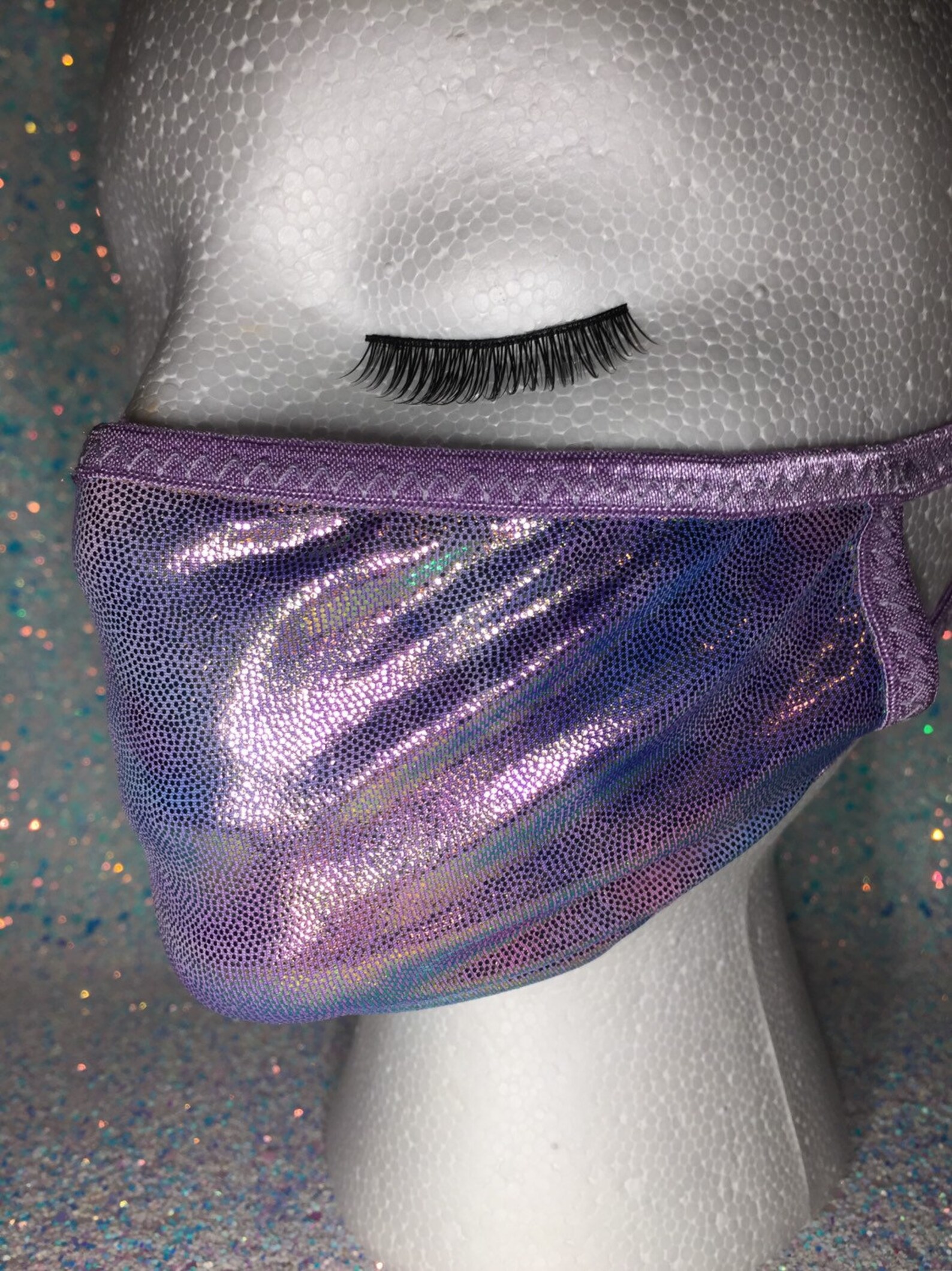 Holographic Cotton Candy Face Mask Dust Mask Facemask Nail - Etsy