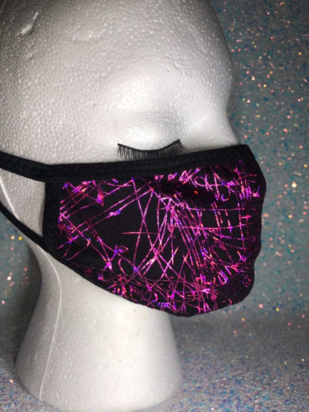 Metallic Magenta Vines Face Mask | WASHABLE, REUSABLE Face Mask ...