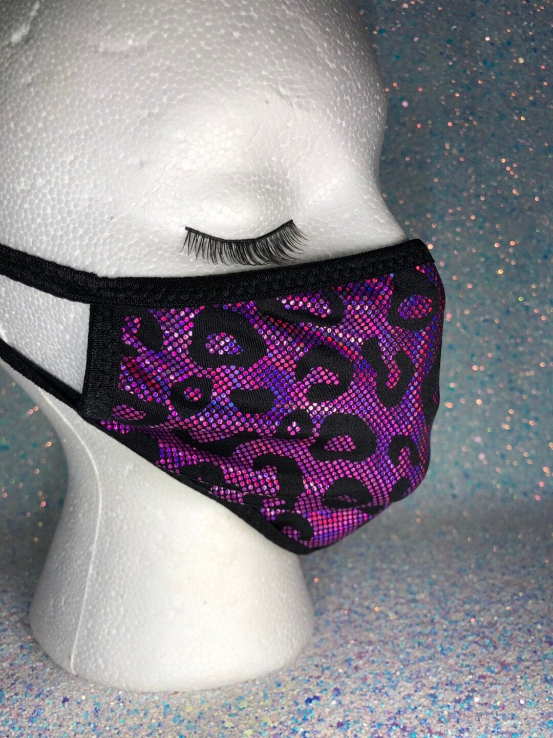 Holographic Cheetah Face Mask | WASHABLE, REUSABLE Face Mask Facemask ...