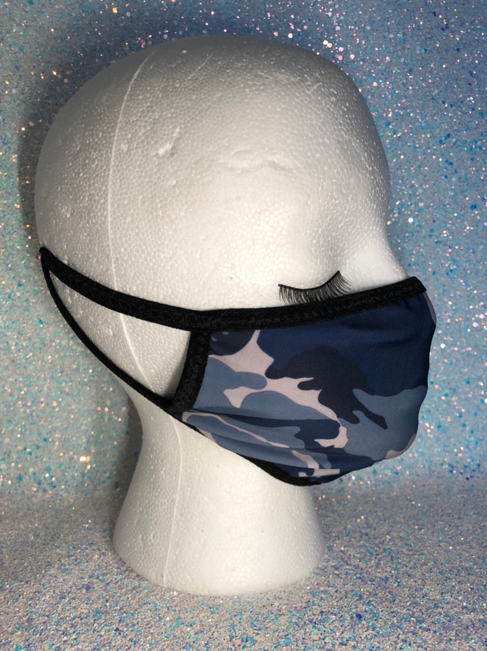 Blue Camouflage Face Mask WASHABLE REUSABLE Face Mask - Etsy Hong Kong