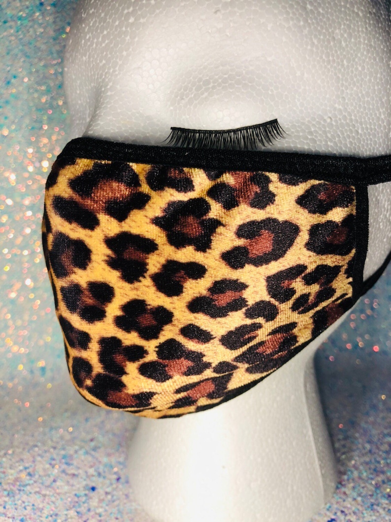 Velvet Cheetah Face Mask WASHABLE REUSABLE Face Mask - Etsy