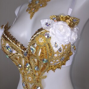 CUSTOM SIZE- Greek Goddess | EDC Rave Bra Rave Outfit Ravewear Adult ...